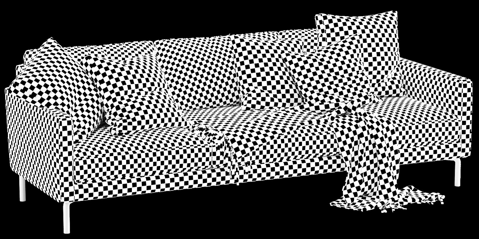 3D Model Interface Luca 3 Seater - TurboSquid 1589301
