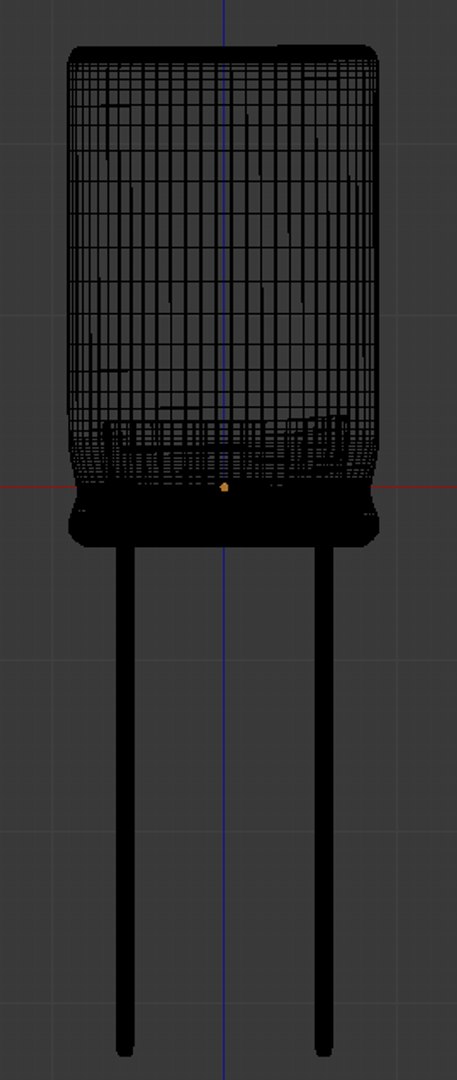 Electrolytic Capacitor 3d Model