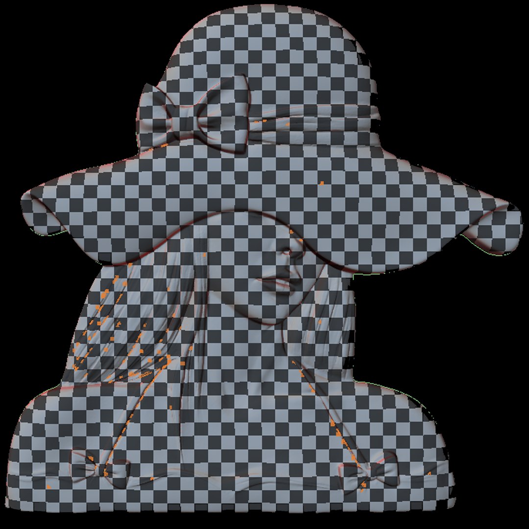 3D Model MYSTERY WOMAN IN A HAT 3D MODEL PRINT - TurboSquid 2291612