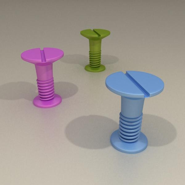 screw table chairs 3d model