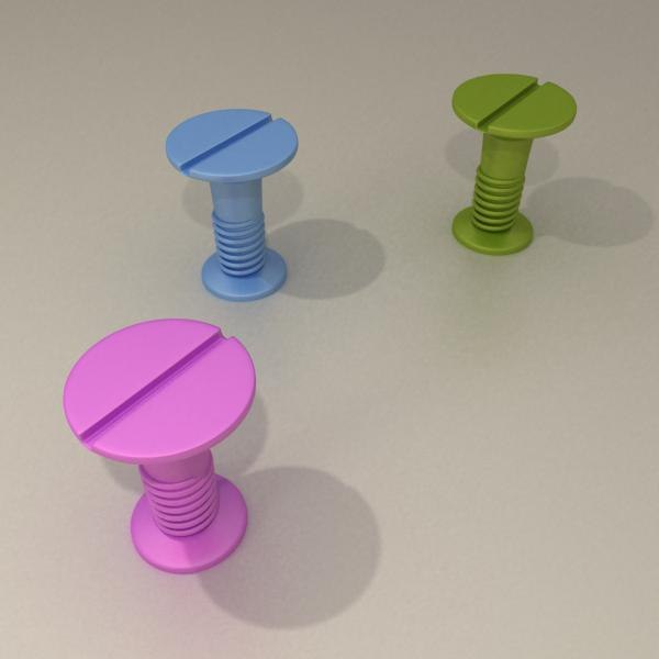 screw table chairs 3d model