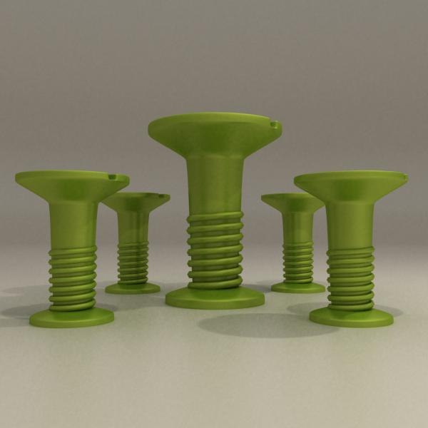 screw table chairs 3d model