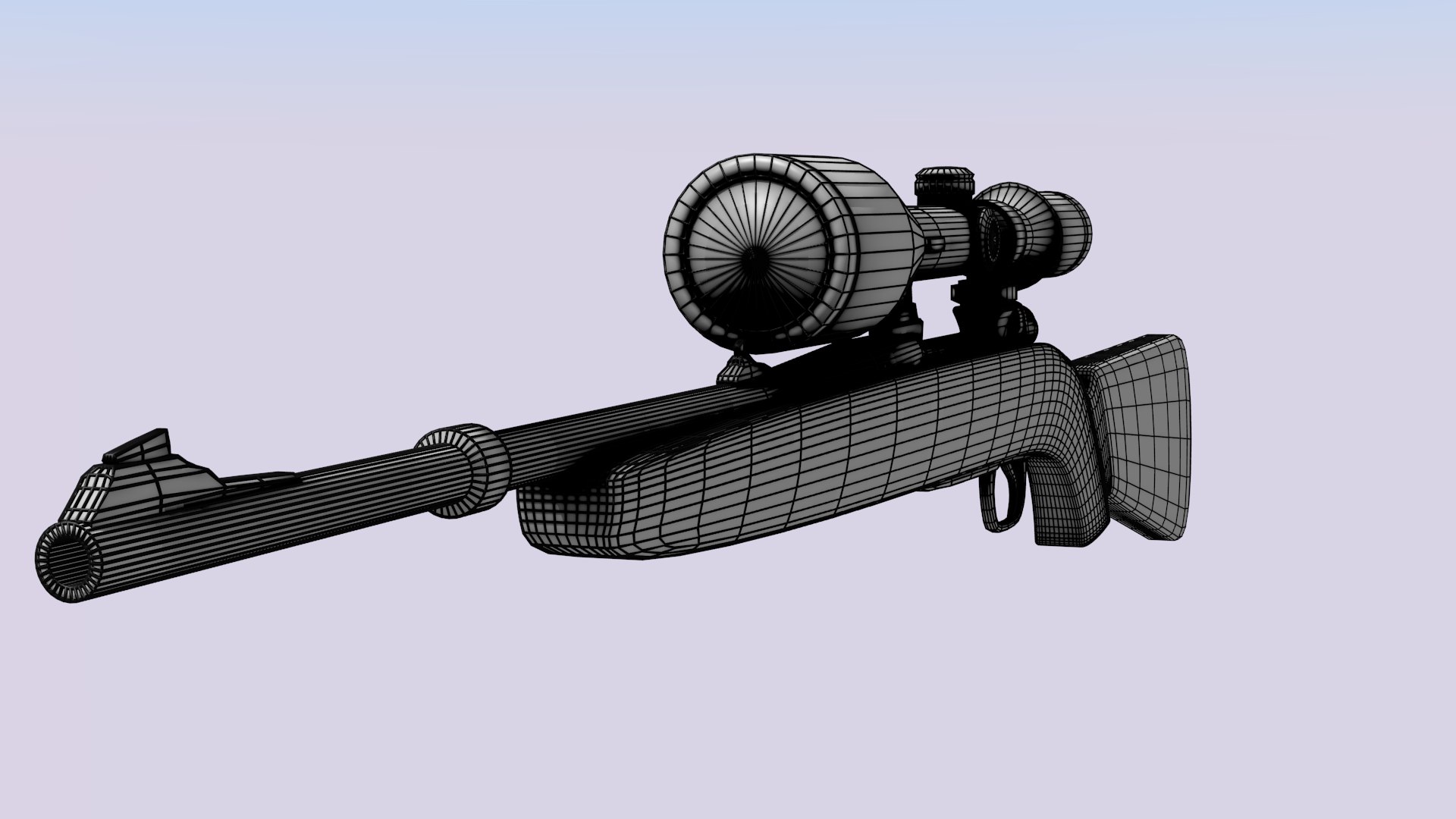 3d Model Generic Hunting Rifle