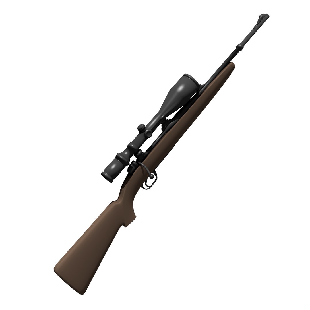 3d Model Generic Hunting Rifle