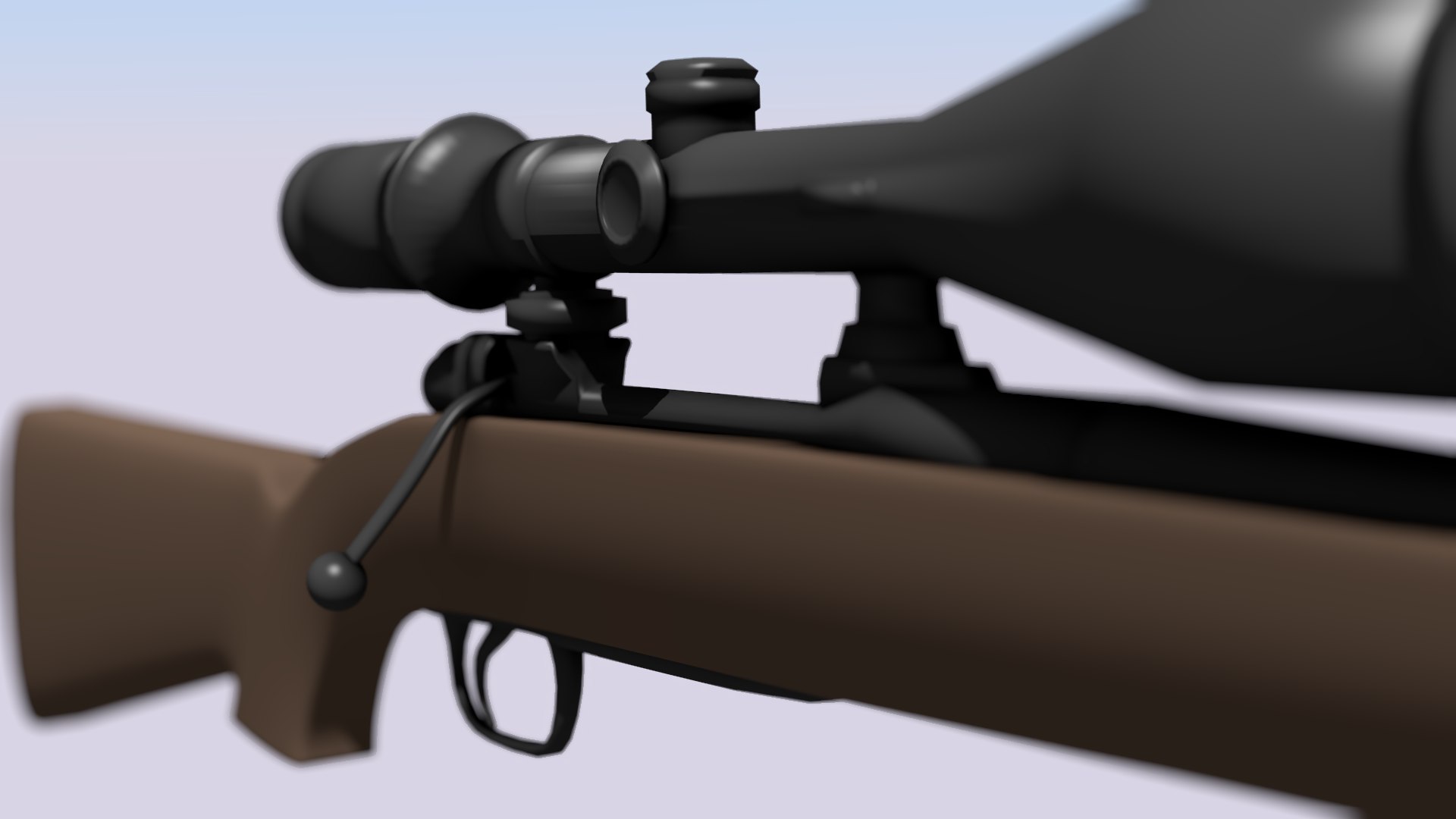 3d Model Generic Hunting Rifle