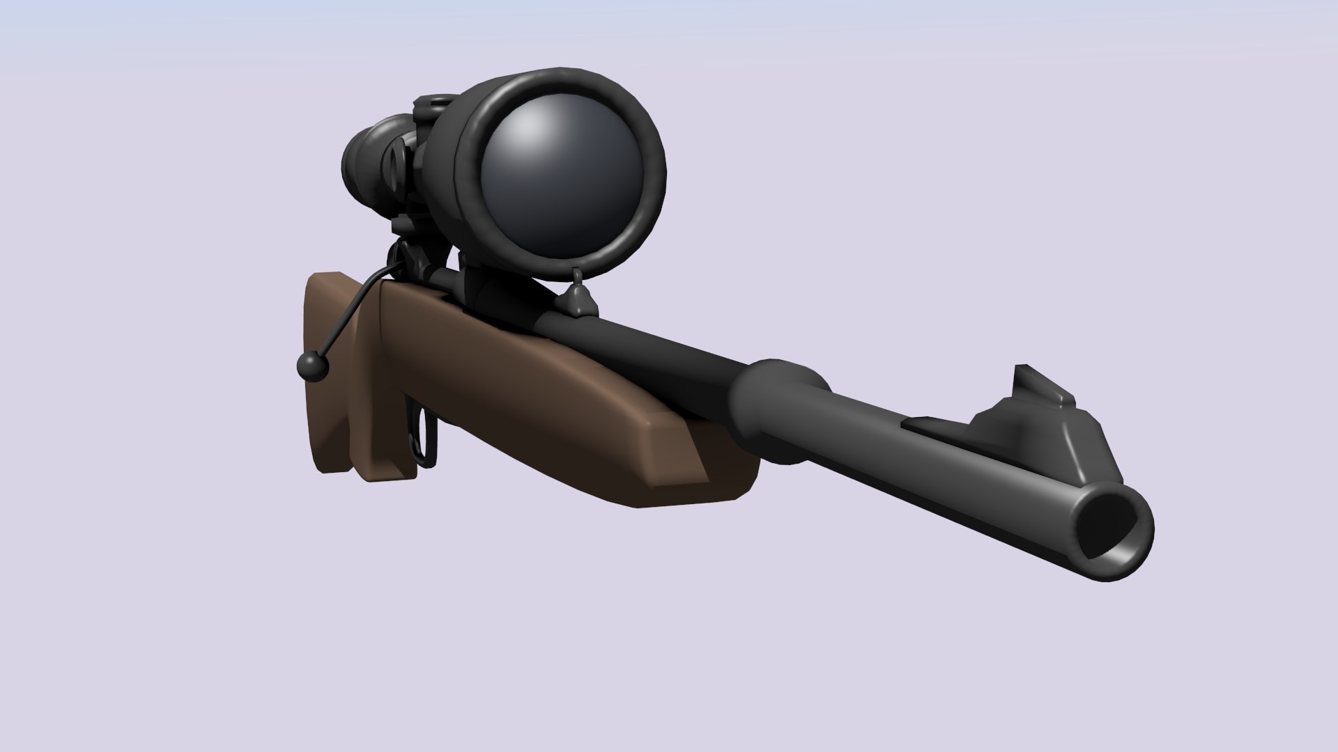 3d Model Generic Hunting Rifle