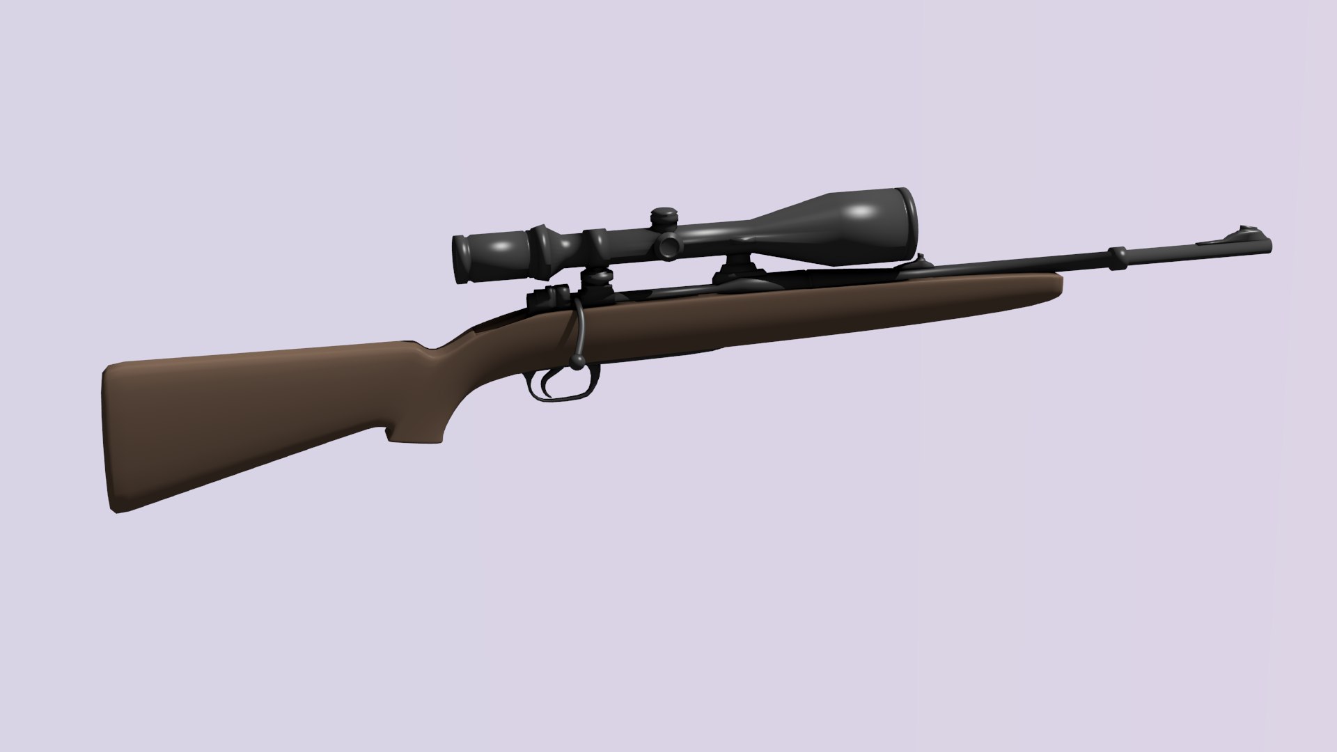 3d Model Generic Hunting Rifle