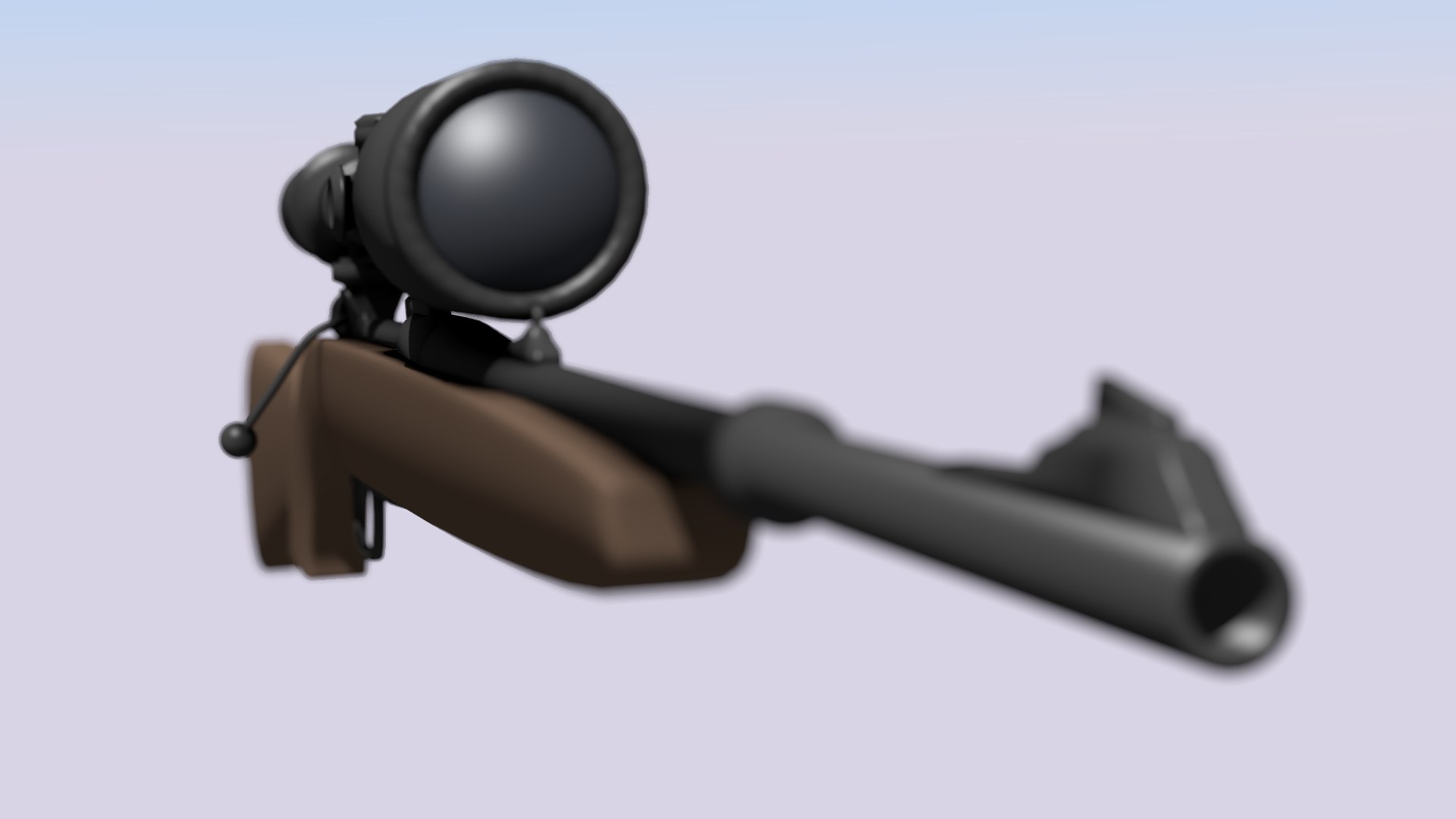 3d Model Generic Hunting Rifle