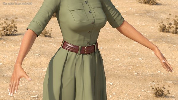 Woman explorer costume 3D model - TurboSquid 1657404