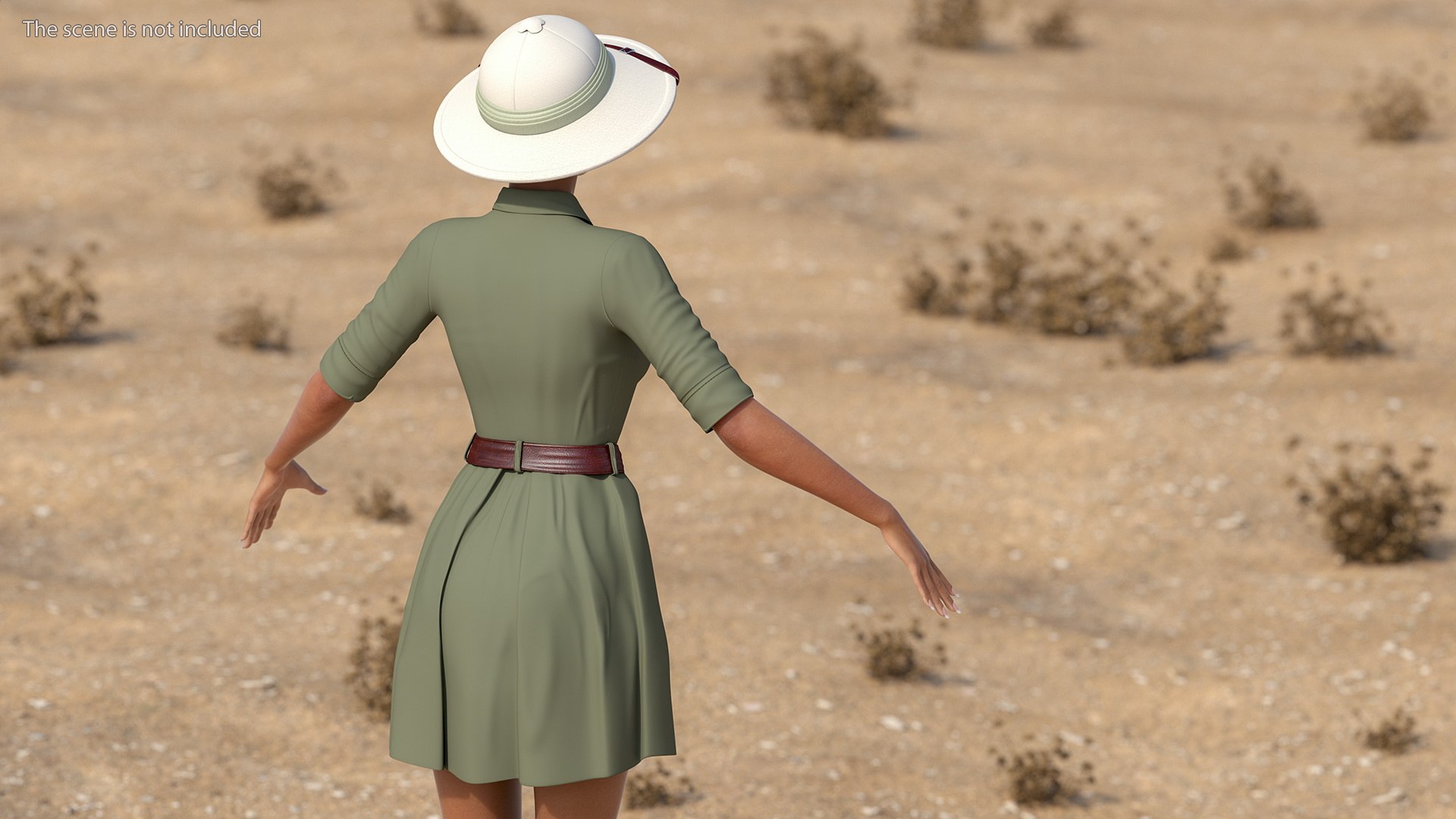 Woman Explorer Costume 3D Model - TurboSquid 1657404