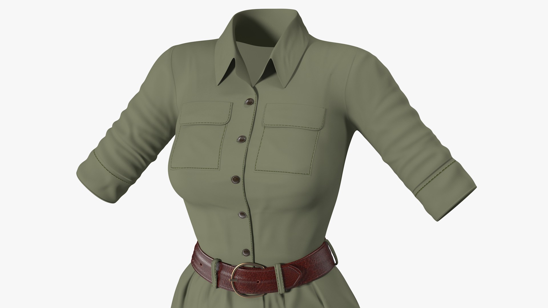 Woman explorer costume 3D model - TurboSquid 1657404