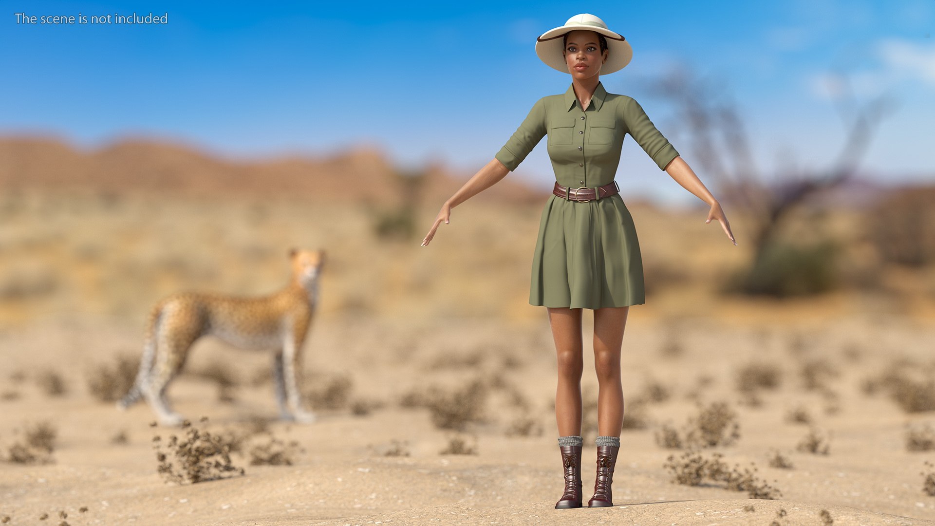 Woman Explorer Costume 3D Model - TurboSquid 1657404