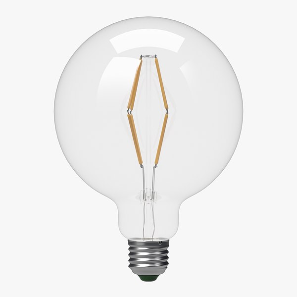 3d led filament bulb lights model