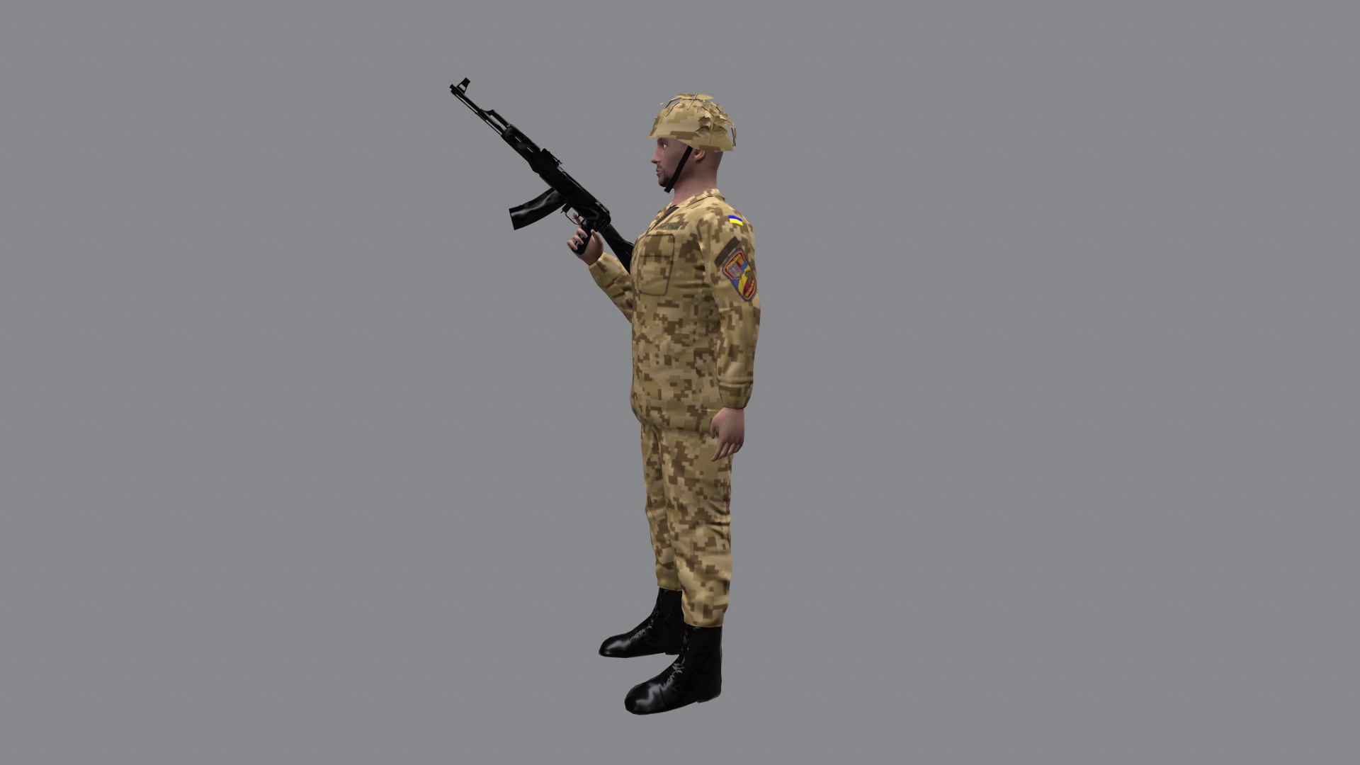 3d Model Soldier Rig