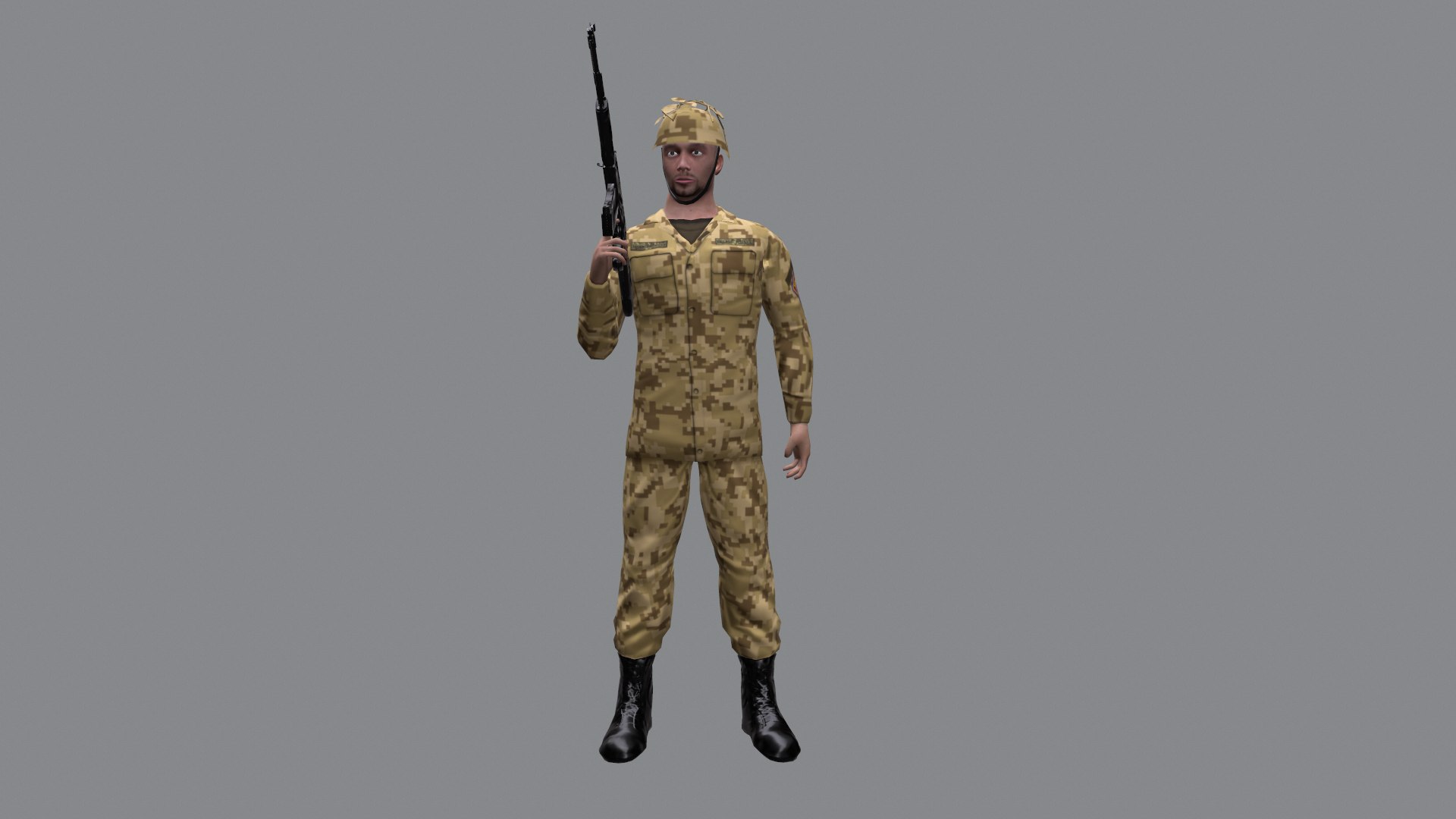 3d Model Soldier Rig