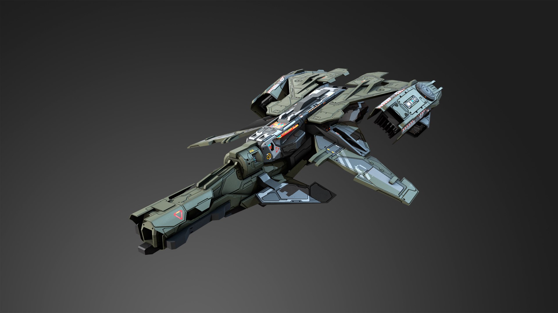 RX3 GUNSHIP Spacecraft 3D Model - TurboSquid 1900655