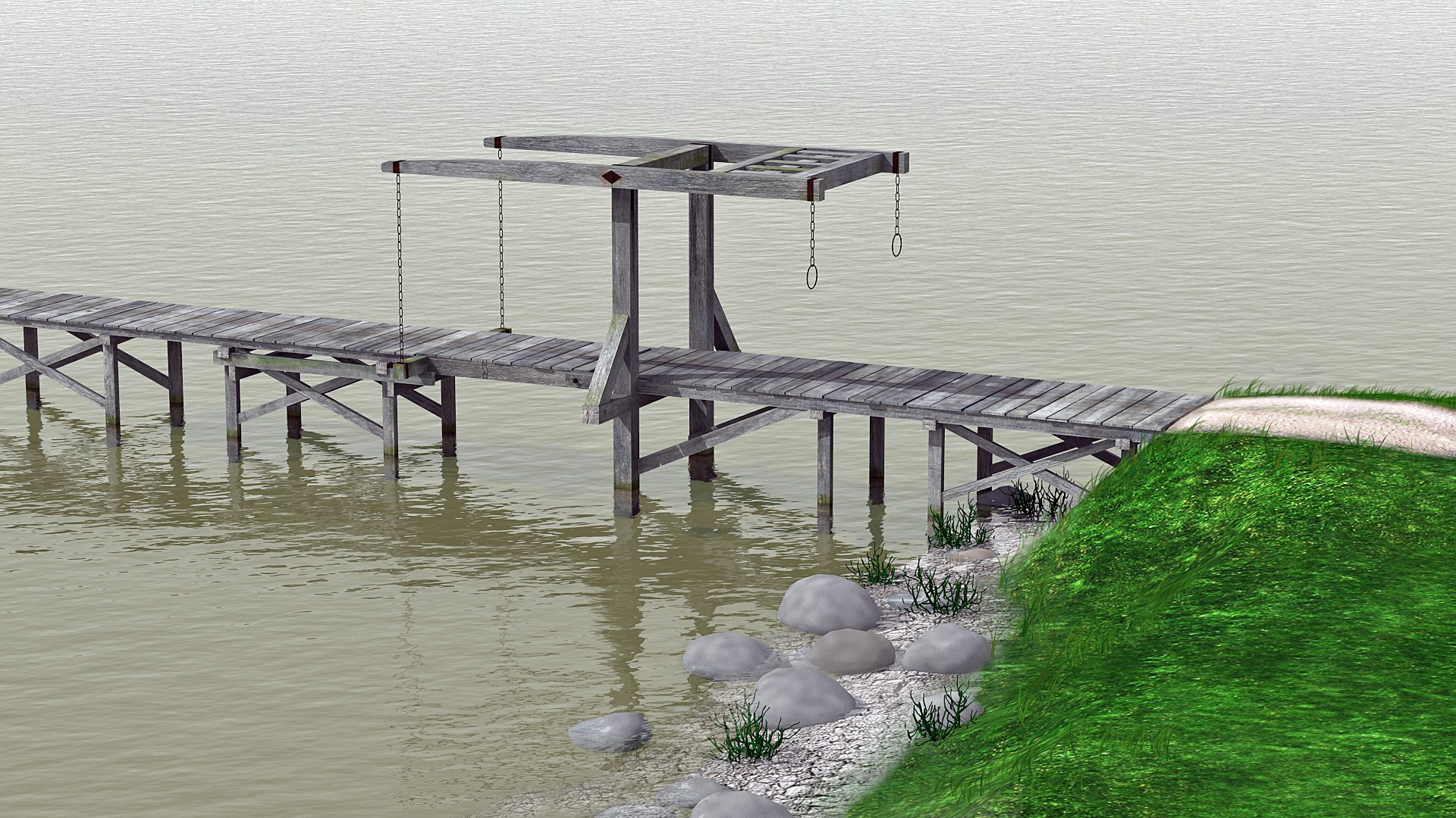 3D Model Medieval Drawbridge - TurboSquid 1494217