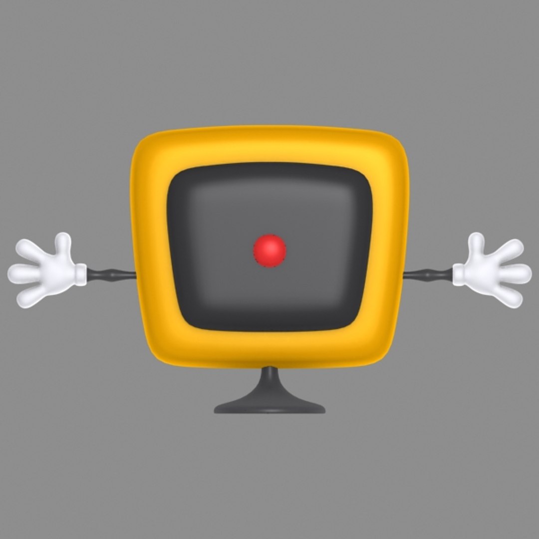 Cartoon Monitor 3d Model