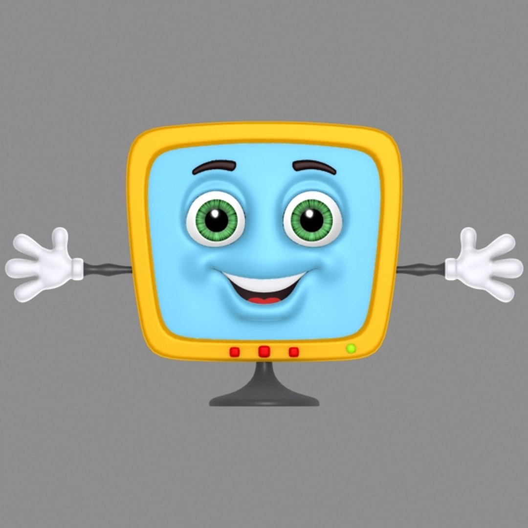 Cartoon Monitor 3d Model
