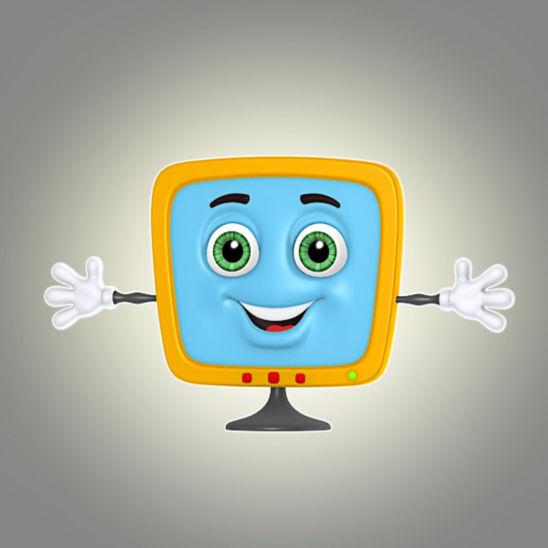 Cartoon Monitor 3d Model