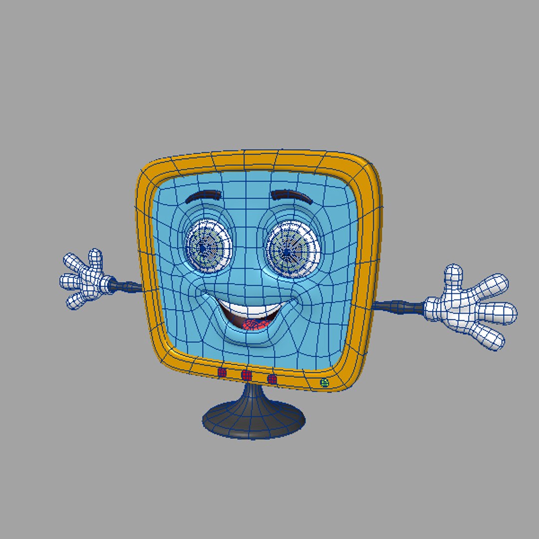 Cartoon Monitor 3d Model