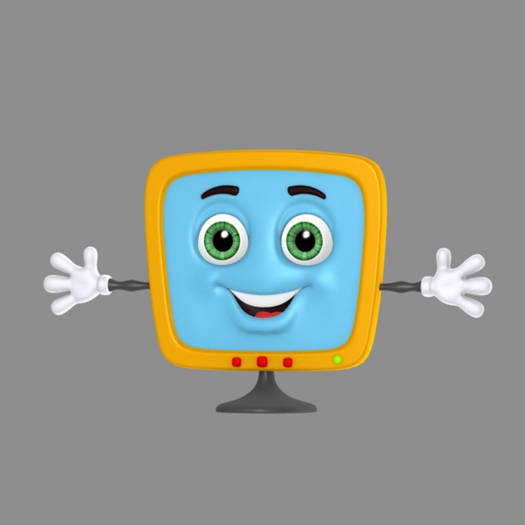 Cartoon Monitor 3d Model