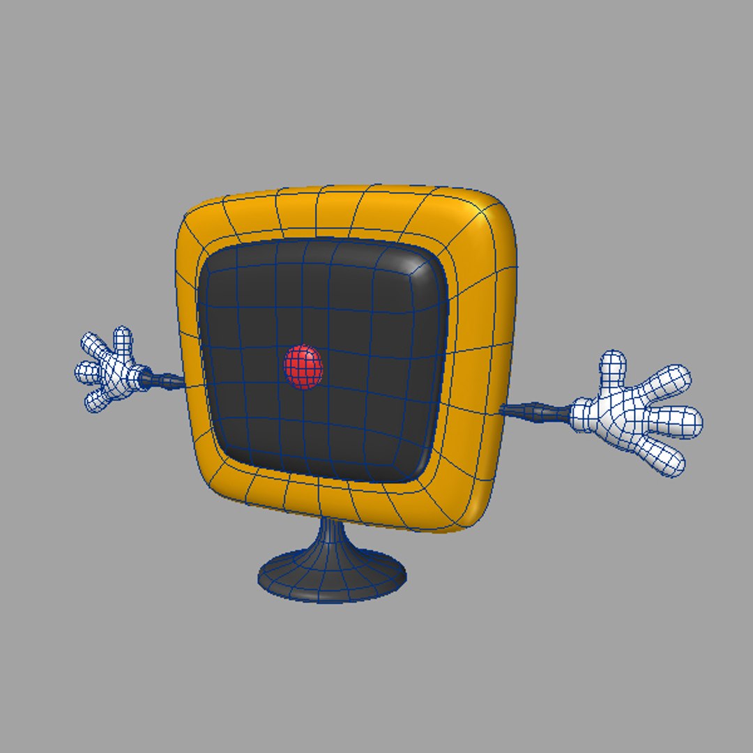 Cartoon Monitor 3d Model