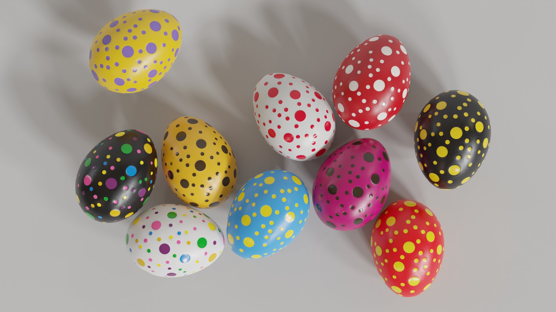 3D Model Polka Dot Print Easter Egg - TurboSquid 2017000