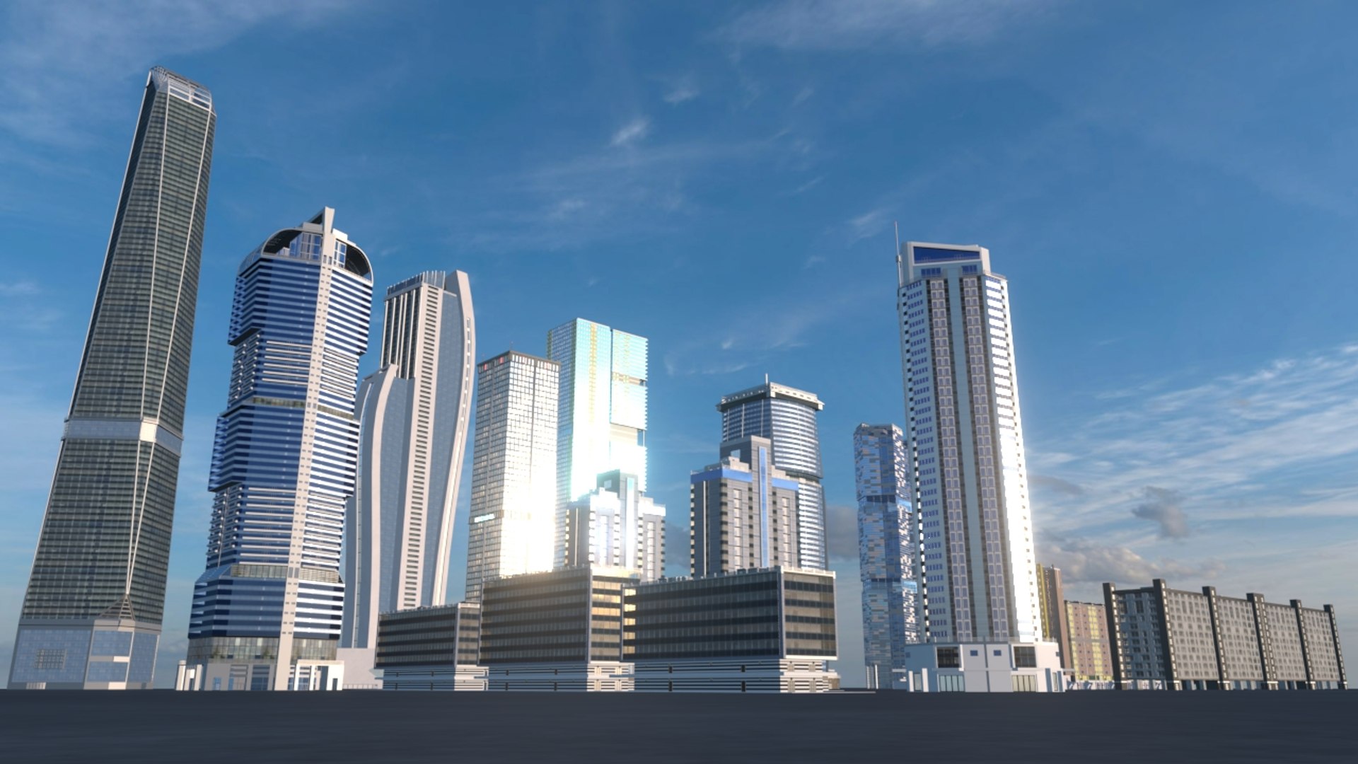 3D Model Buildings Skyscrapers - TurboSquid 1455840