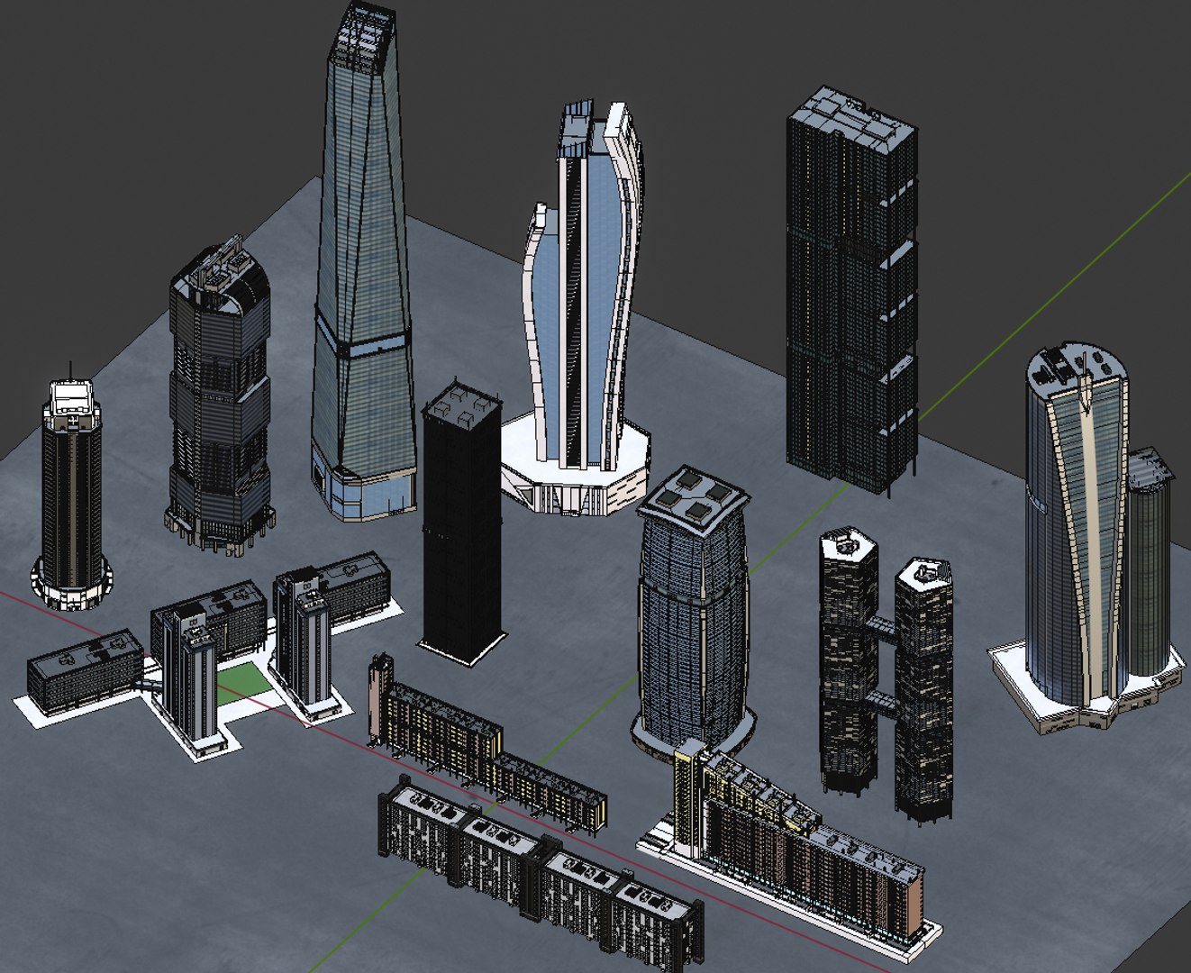 3D Model Buildings Skyscrapers - TurboSquid 1455840