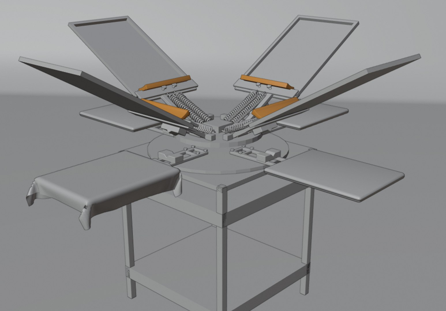 3D Model Screen Printing Carousel - TurboSquid 1494106