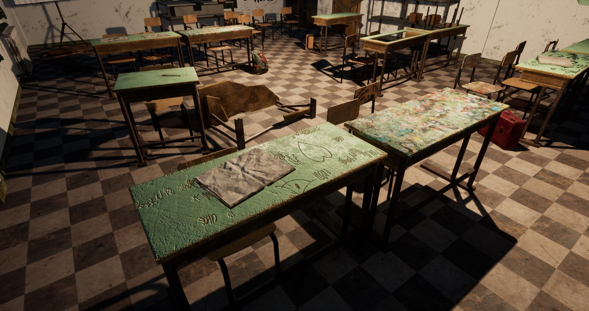 3D Abandoned High School - Unreal Engine UE4 Model - TurboSquid 1902590