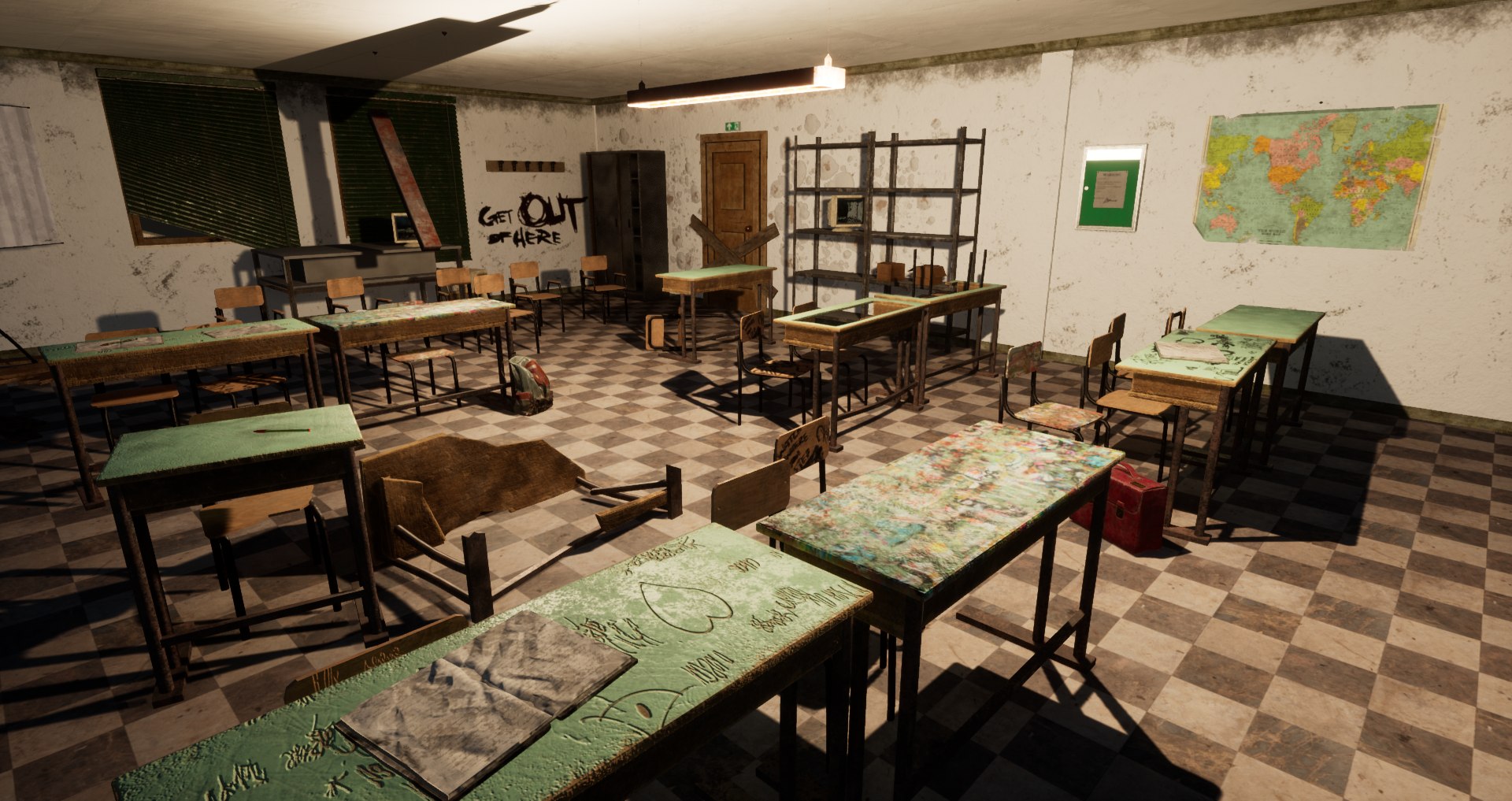 3D Abandoned High School - Unreal Engine UE4 Model - TurboSquid 1902590
