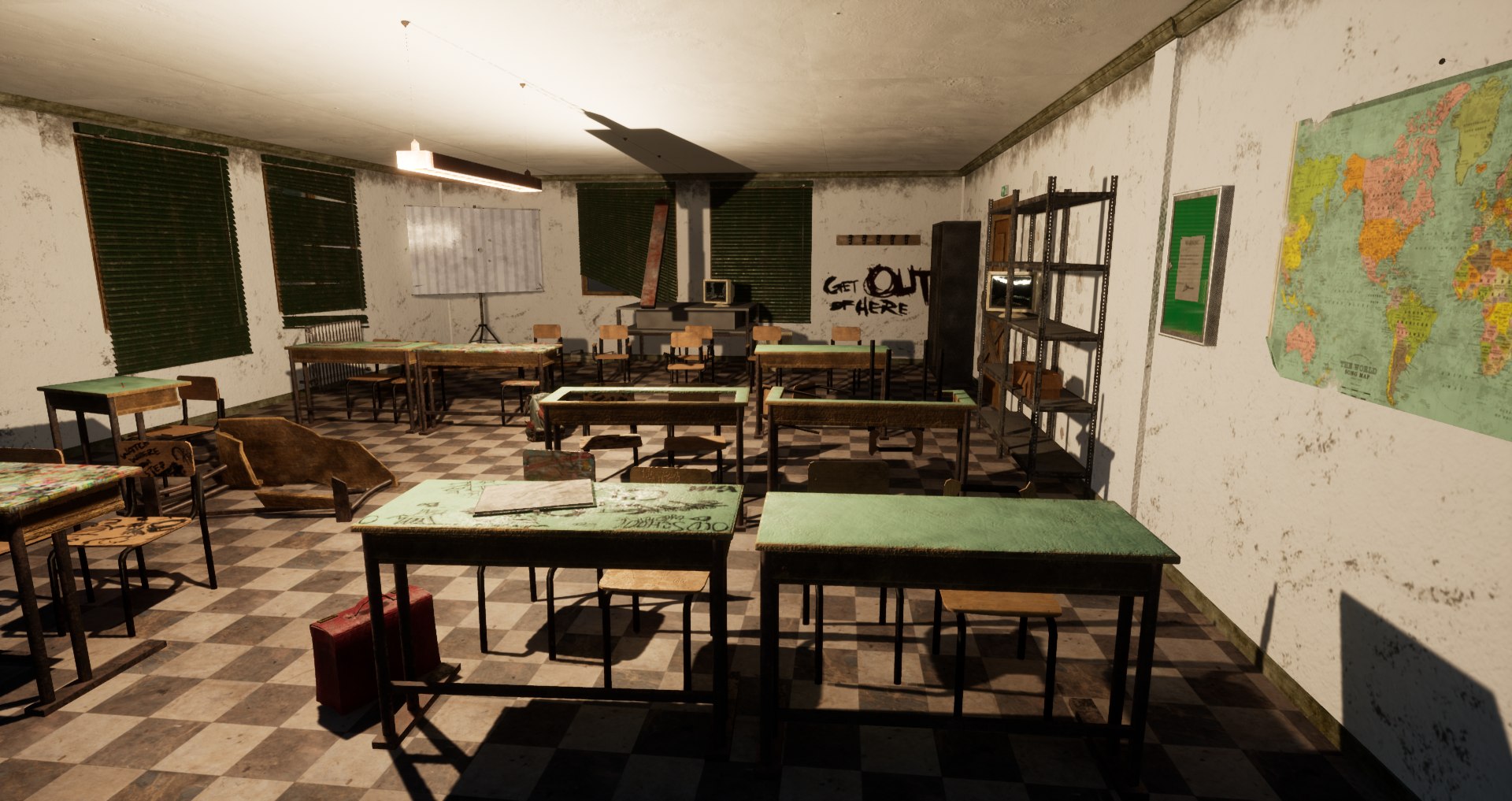 3D Abandoned High School - Unreal Engine UE4 Model - TurboSquid 1902590