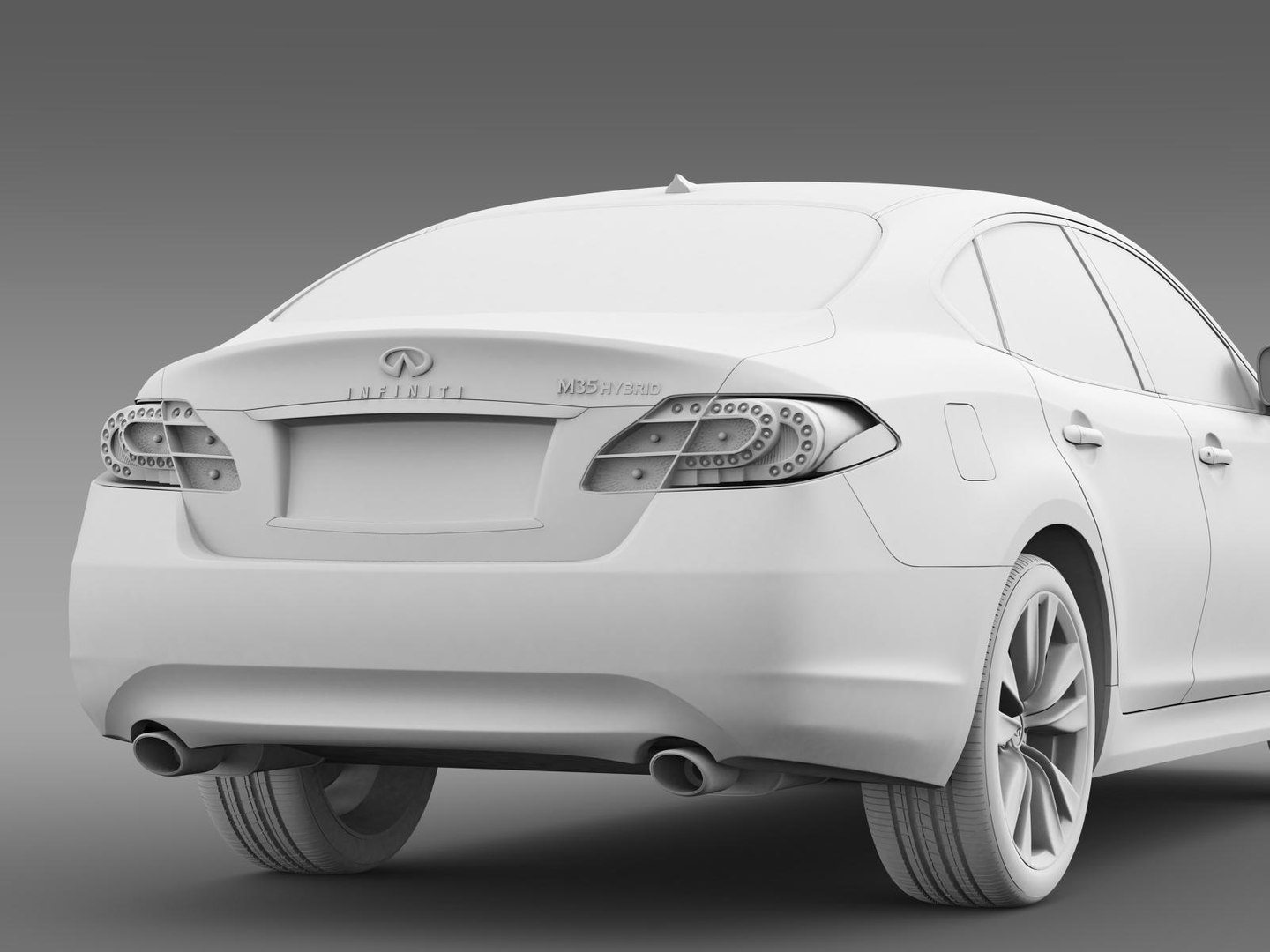 3d Model Infiniti M35h Y51 2013