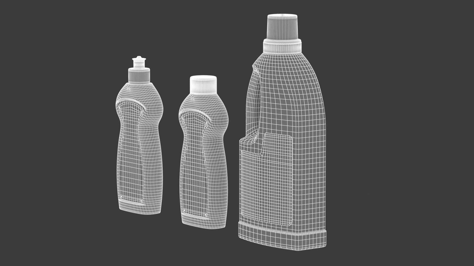 3D Model Bottles Generic Set - TurboSquid 2128129
