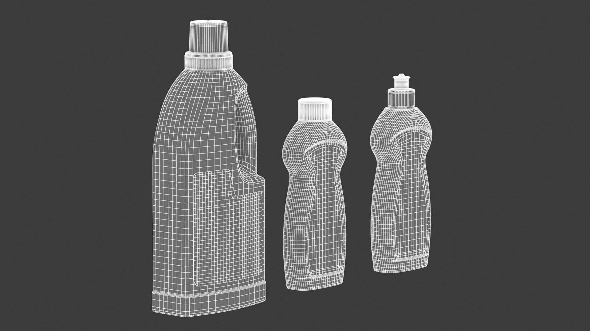 3D Model Bottles Generic Set - TurboSquid 2128129
