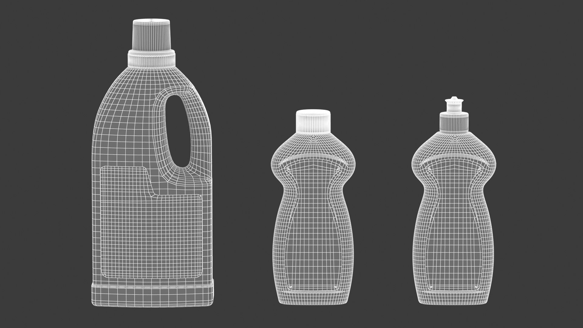 3D Model Bottles Generic Set - TurboSquid 2128129