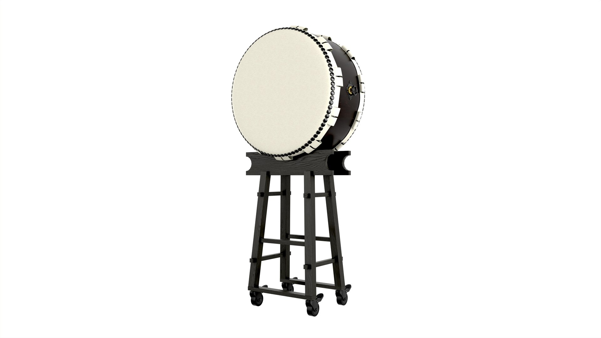 Japanese Taiko Ohira Drum On Stand 3D Model - TurboSquid 2151280