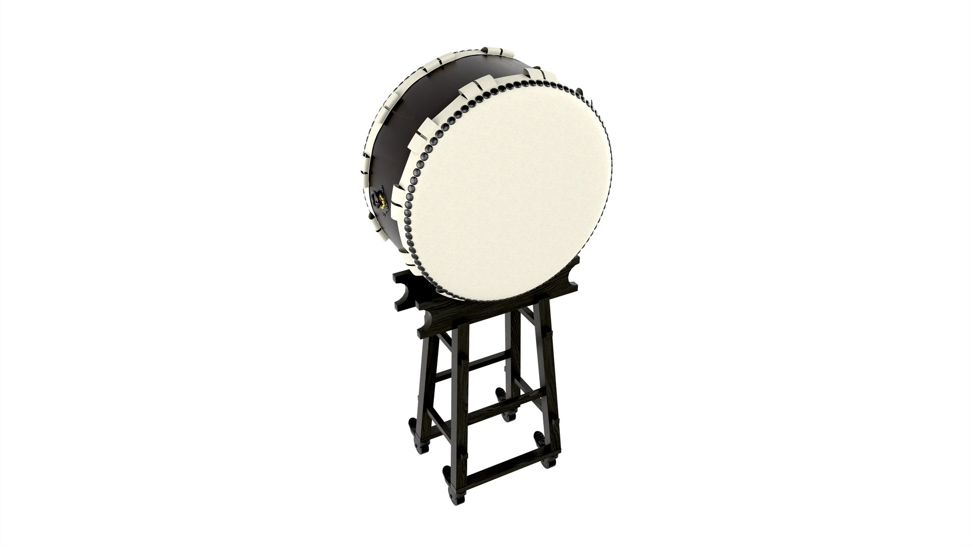 Japanese Taiko Ohira Drum On Stand 3D Model - TurboSquid 2151280