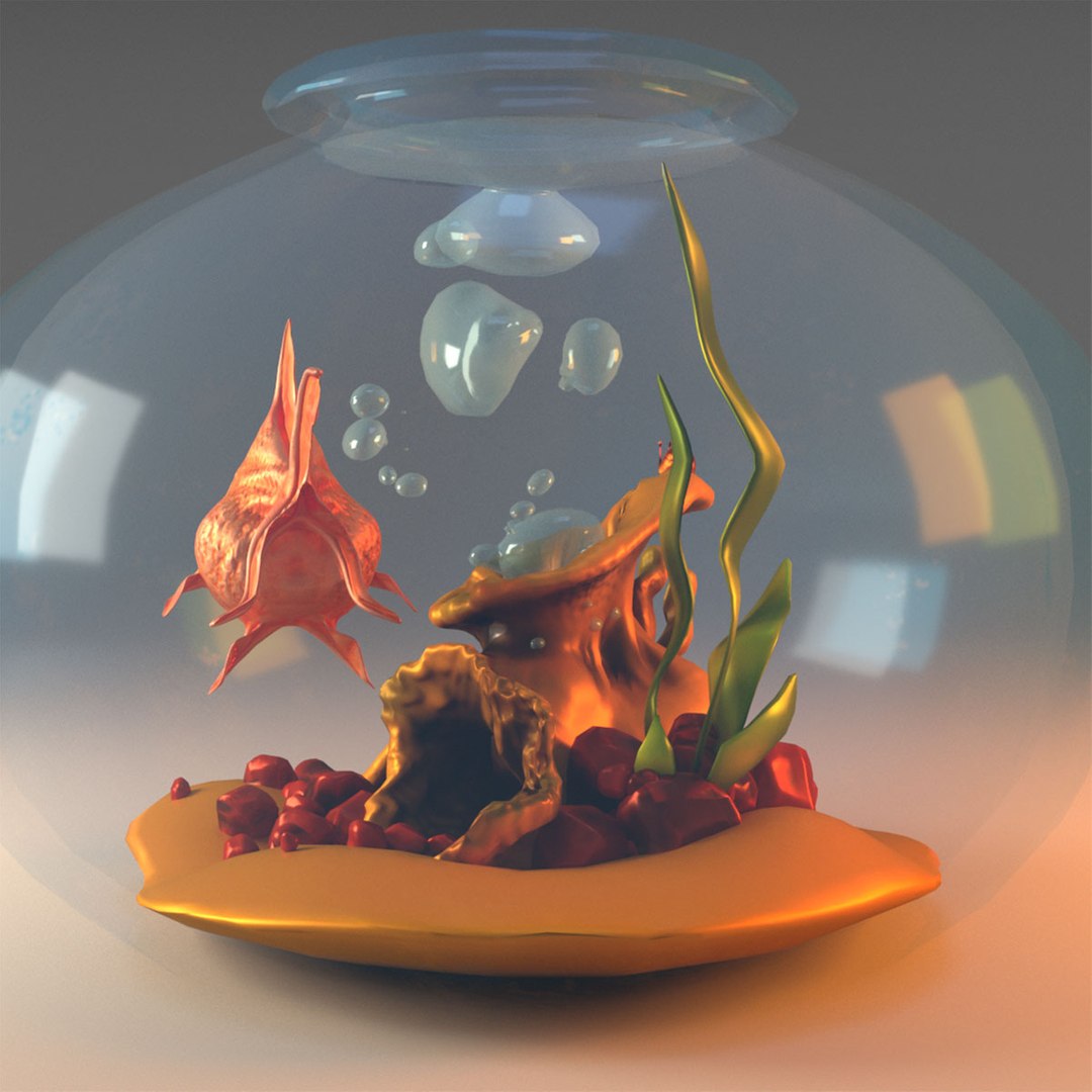 3D Aquarium Fish Goldfish - TurboSquid 1542215