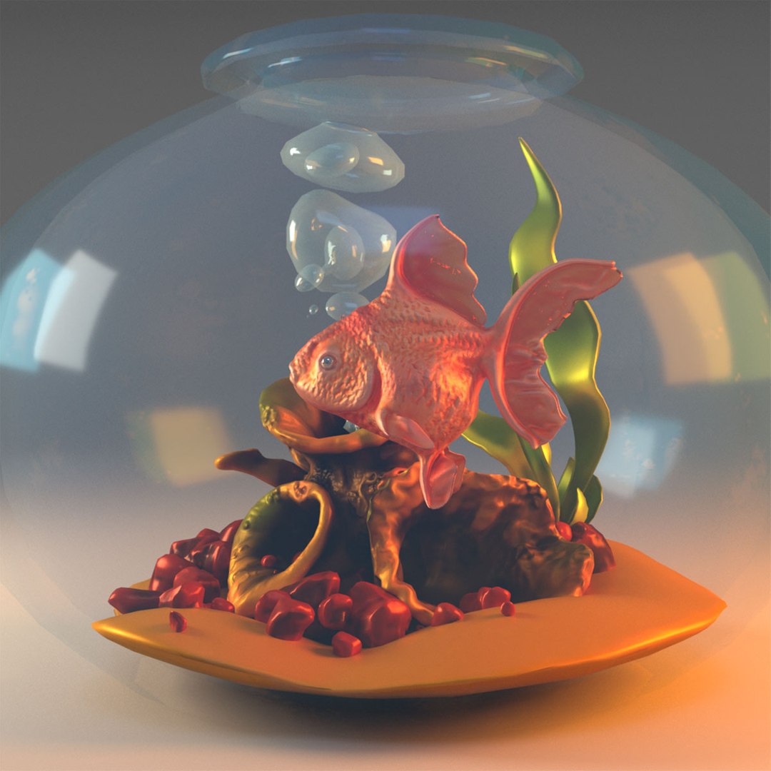 3D Aquarium Fish Goldfish - TurboSquid 1542215