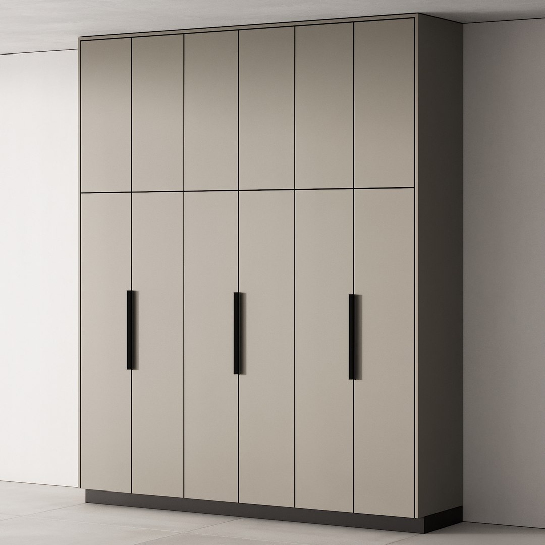 3D 232 Cabinet Furniture 09 Modular Wardrobe Cupboard 05 - TurboSquid ...