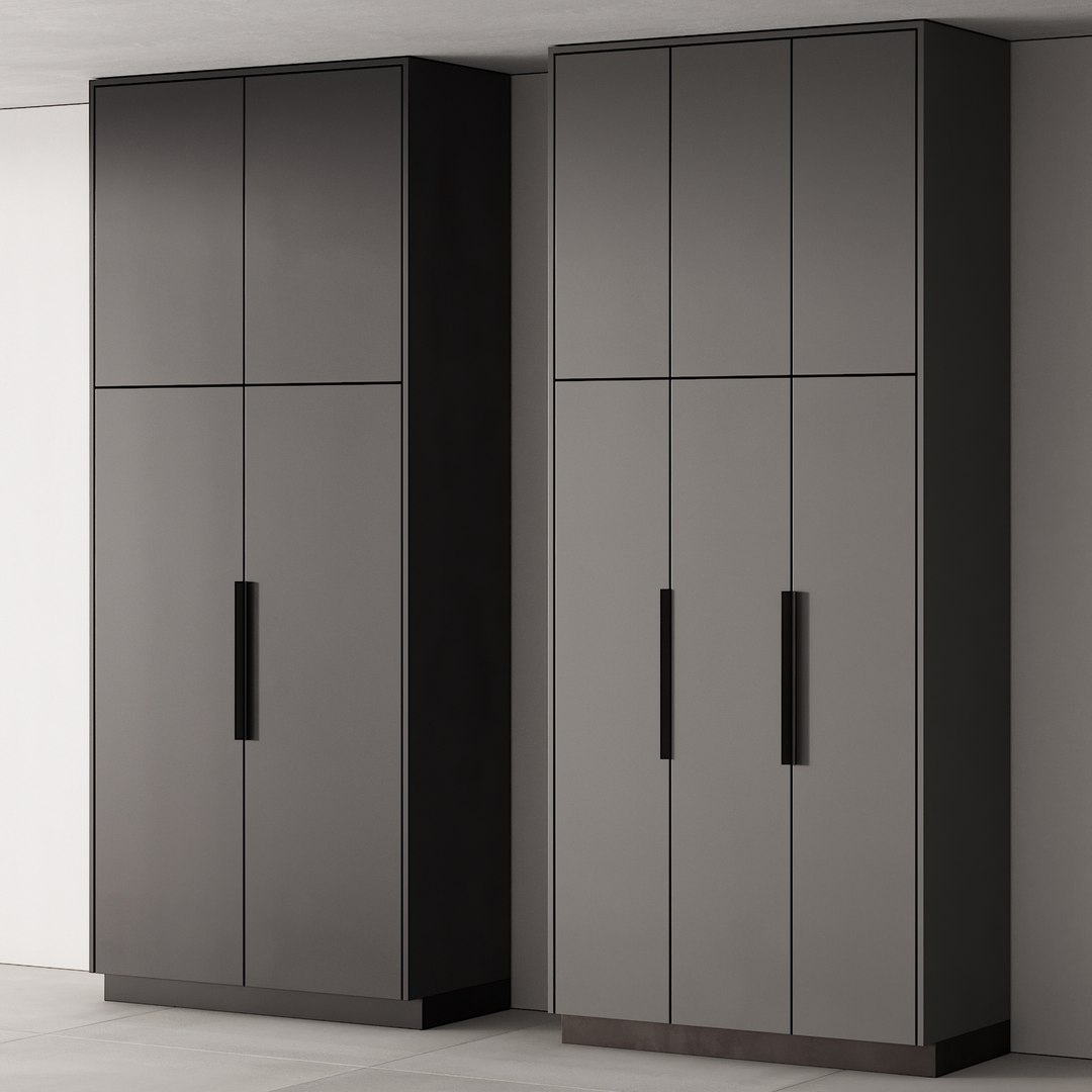 3D 232 Cabinet Furniture 09 Modular Wardrobe Cupboard 05 - TurboSquid ...