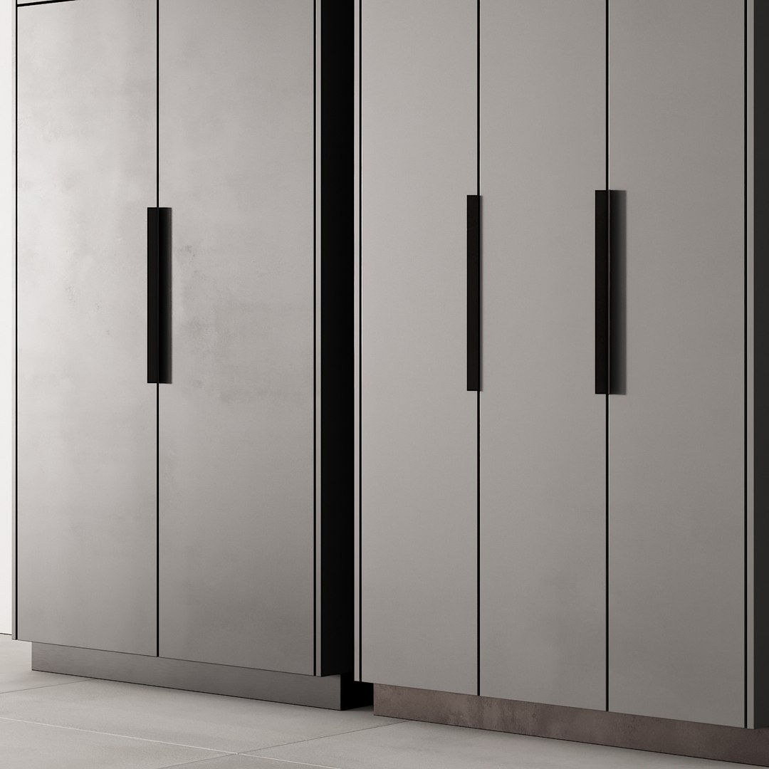 3D 232 Cabinet Furniture 09 Modular Wardrobe Cupboard 05 - TurboSquid ...