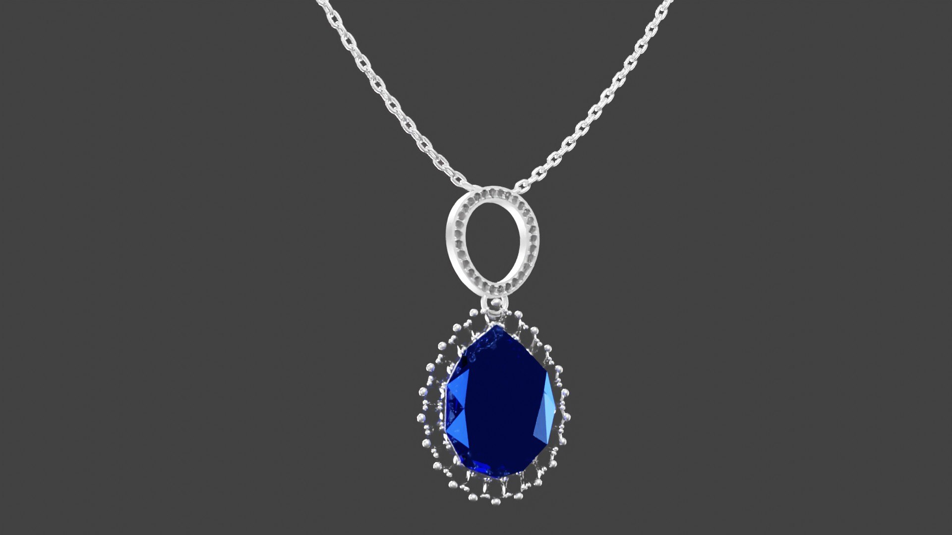 Blue Heart Locket 3D - TurboSquid 1902762