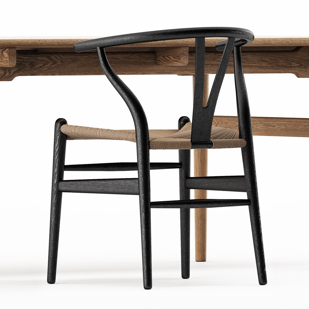 CH24 Chair And CH327 Table 3D - TurboSquid 1803563