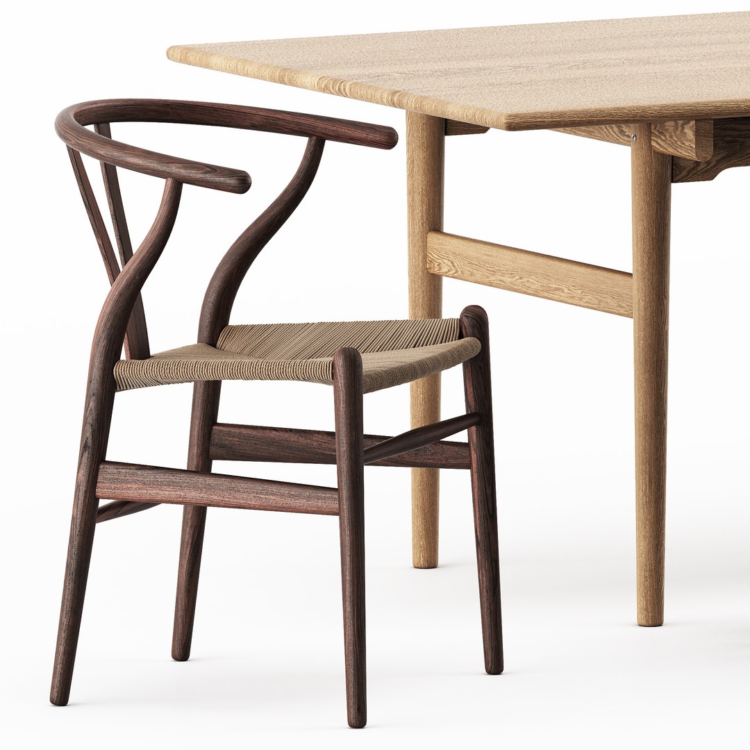 CH24 Chair And CH327 Table 3D - TurboSquid 1803563