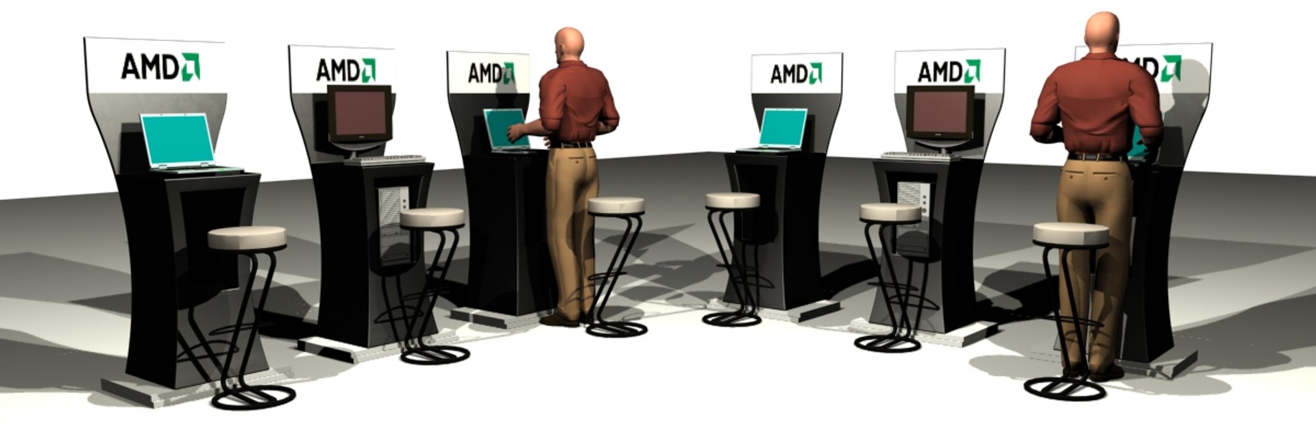 3d Model Pc Display Unit