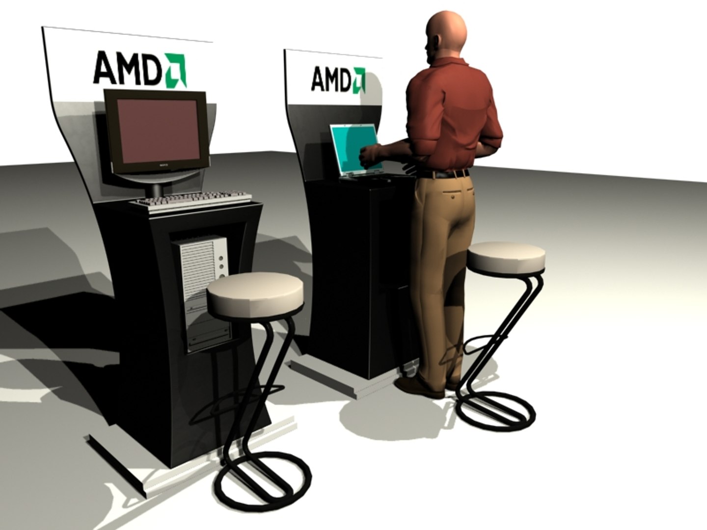 3d Model Pc Display Unit